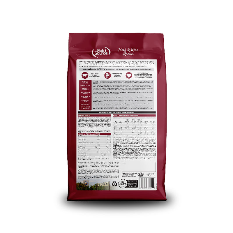 BUY Beef & Rice Dog Food | Healthy Dog Food | NutriSource Pet Foods ...
